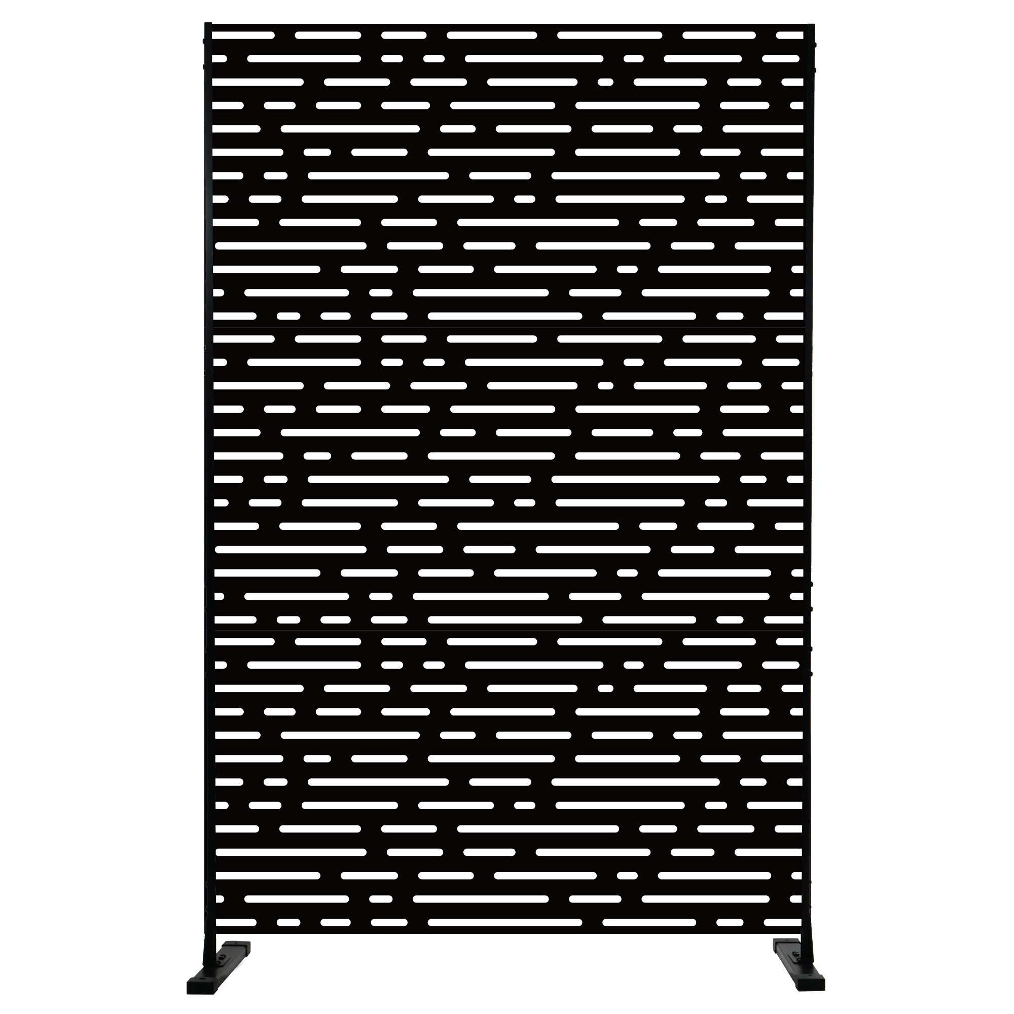 Kozyard Metal Privacy Screen Decorative Outdoor Divider With Stand ...