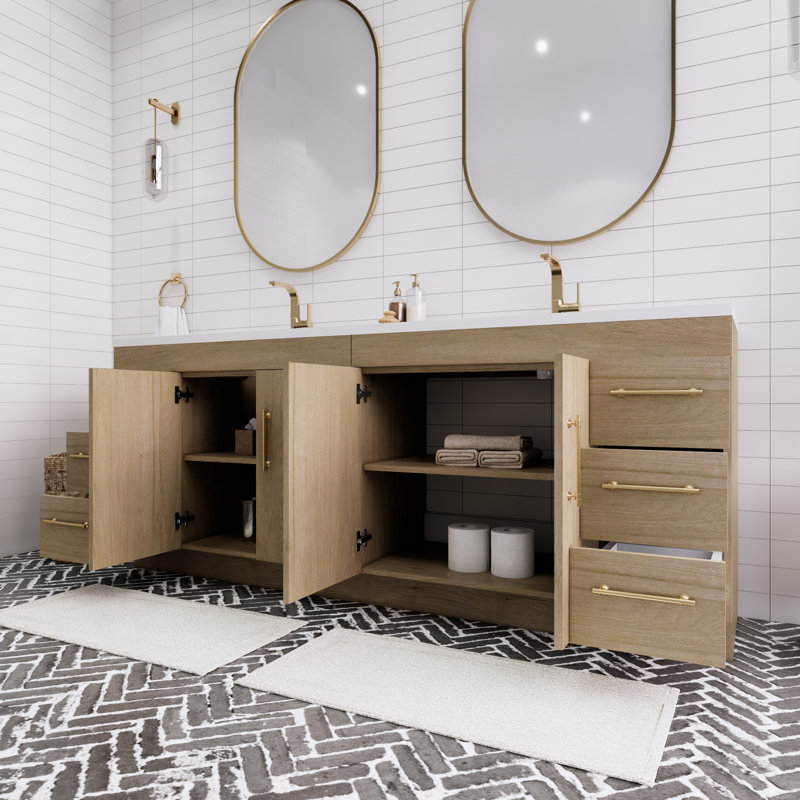 Elsa Spring 84" Double Sink Bathroom Vanity & Reviews - Wayfair Canada