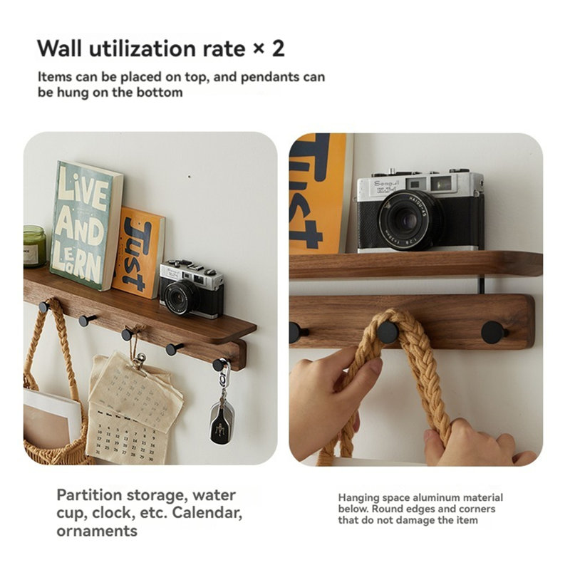 17 Stories Plinia Freestanding 6 - Hook Wall Mounted Coat Rack | Wayfair