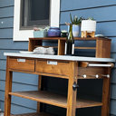 Beachcrest Home Anjenette Wood Potting Bench & Reviews | Wayfair