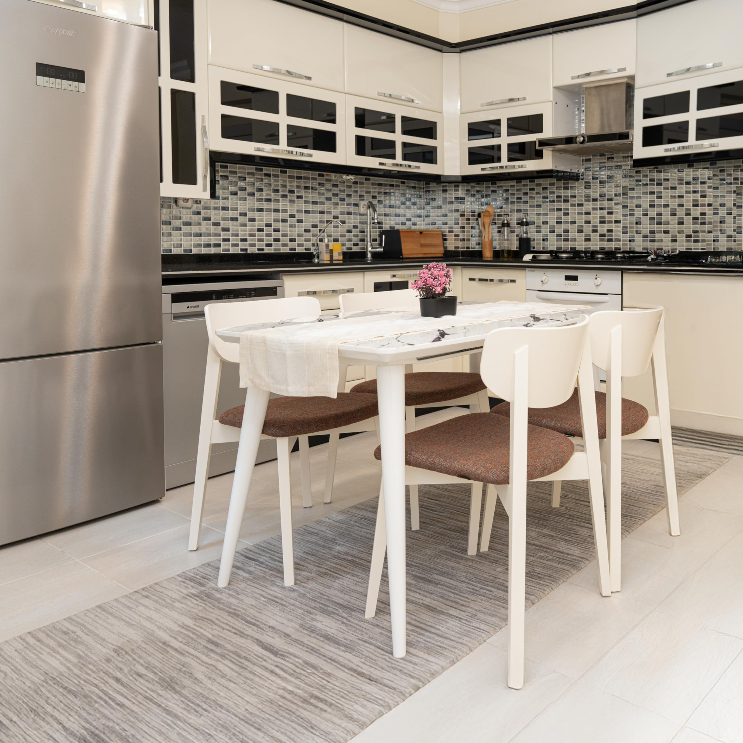 bis chair BISCHAIR Wooden Dining Chairs Mid Century Upholstered Modern ...