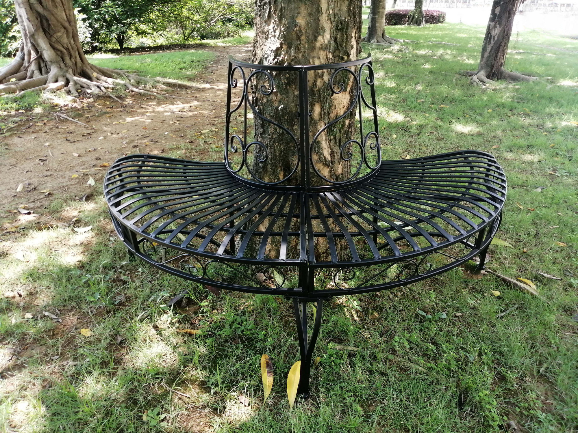 Hi-Line Gift Ltd. Metal Semi-Circle Tree-Wrap Bench & Reviews | Wayfair