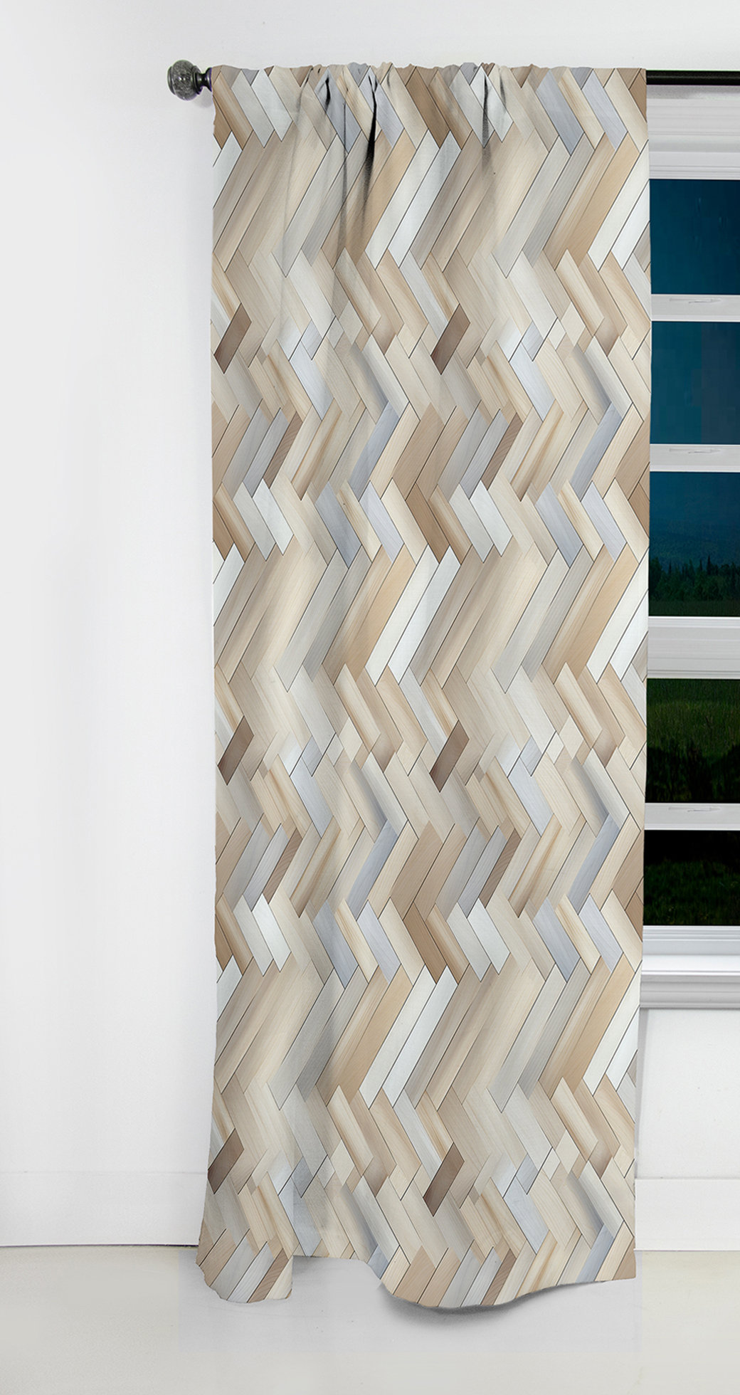 Design Art Nordic Elegance I - Abstract Geometric Curtain - Blackout ...