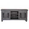 Far Pavilions Distressed Ash Gray Finish Media Console With Grill ...