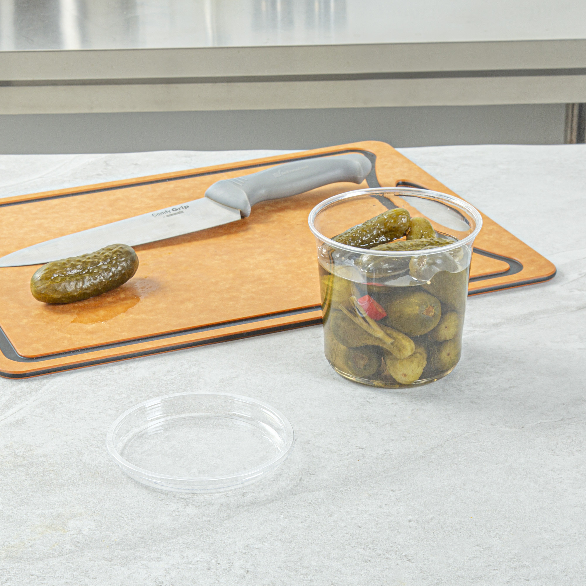 Restaurantware Thermo Tek 4.6 x 4.6 Inch Plastic Lids, 100 Square ...