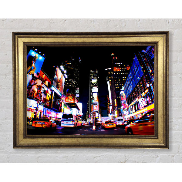 Bright Star New York Broadway Yellow Cabs - Single Picture Frame Art ...
