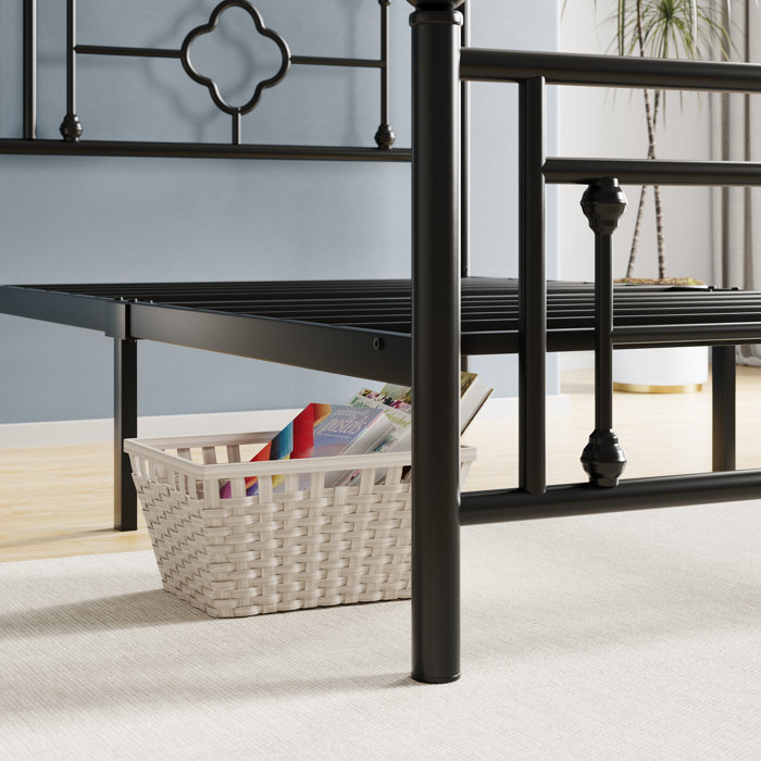 Lark Manor Ajayceon Metal Platform Bed Frame With Vintage-Style ...