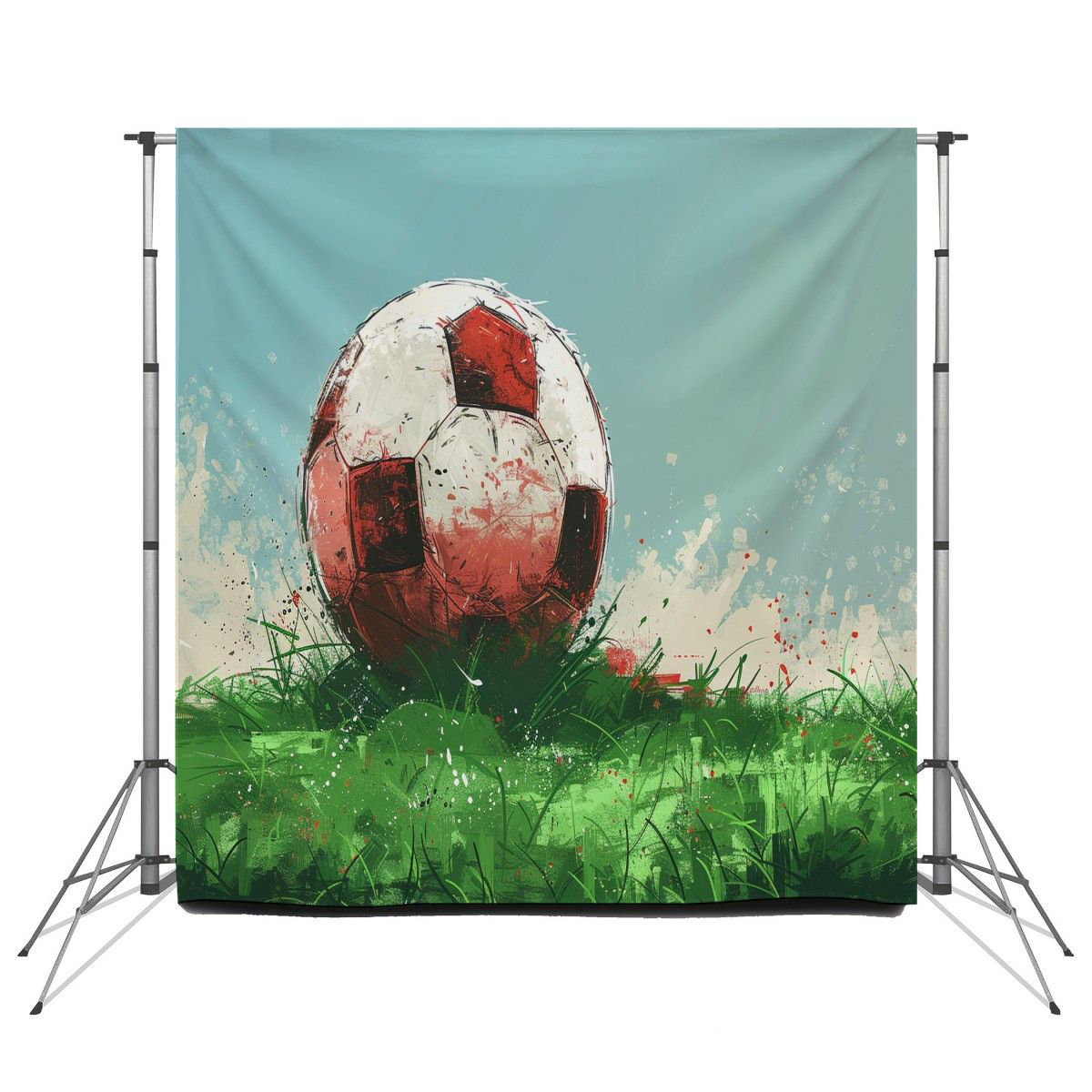 VisionDecor Soccer Backdrop Sports Large Football on Grass Photo ...