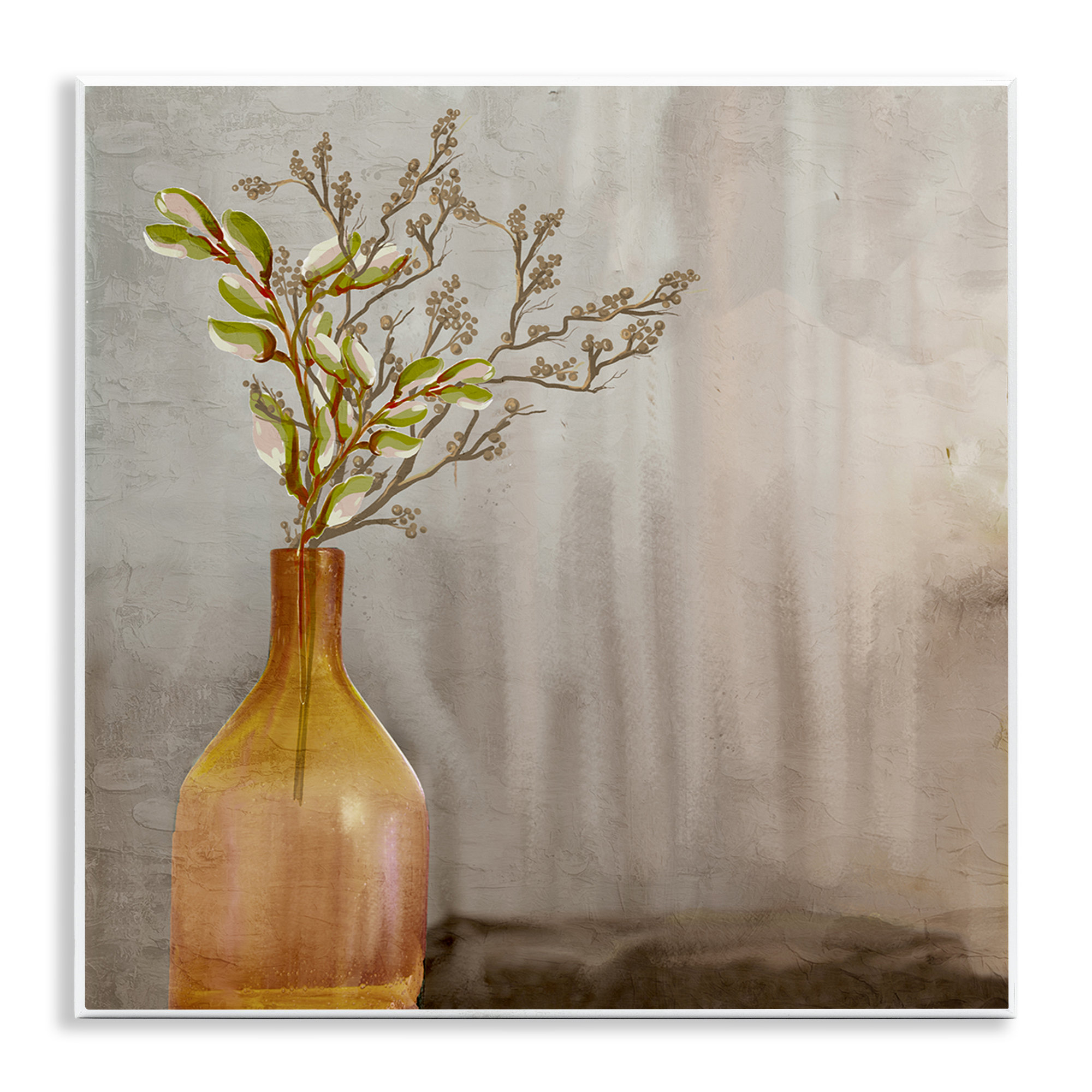 Bungalow Rose Traditional Amber Vase Wall Plaque Art by Kim Allen | Wayfair
