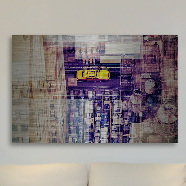 Marmont Hill "My Yellow Taxi" Print on Metal - Wayfair Canada