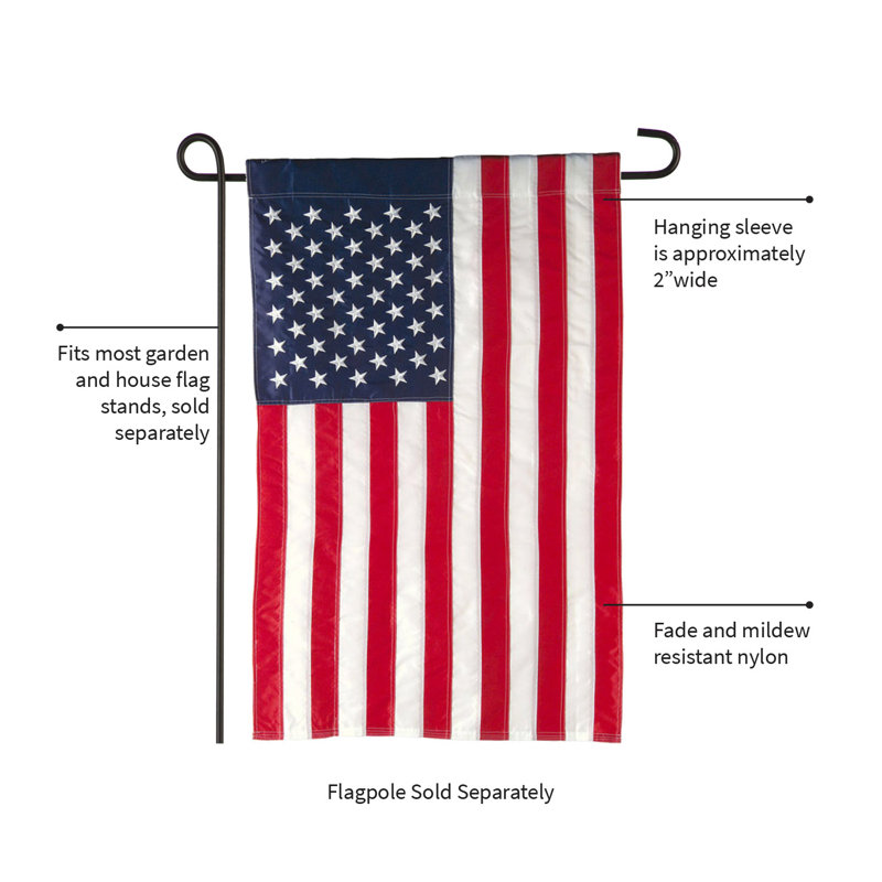 Trinx American 2-Sided Nylon Garden Flag & Reviews | Wayfair