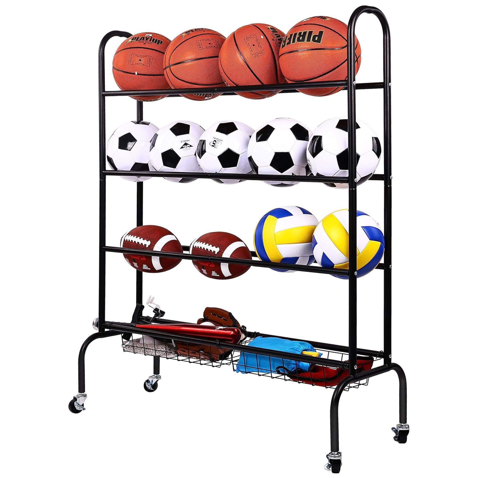 Rebrilliant Philamena Steel Multi-Use Sports Rack | Wayfair