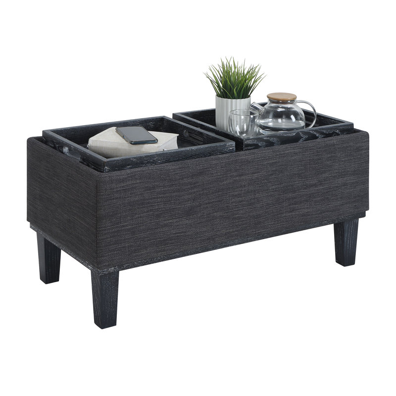 Latitude Run® Esmee 34.5'' Wide Rectangle Storage Ottoman with ...