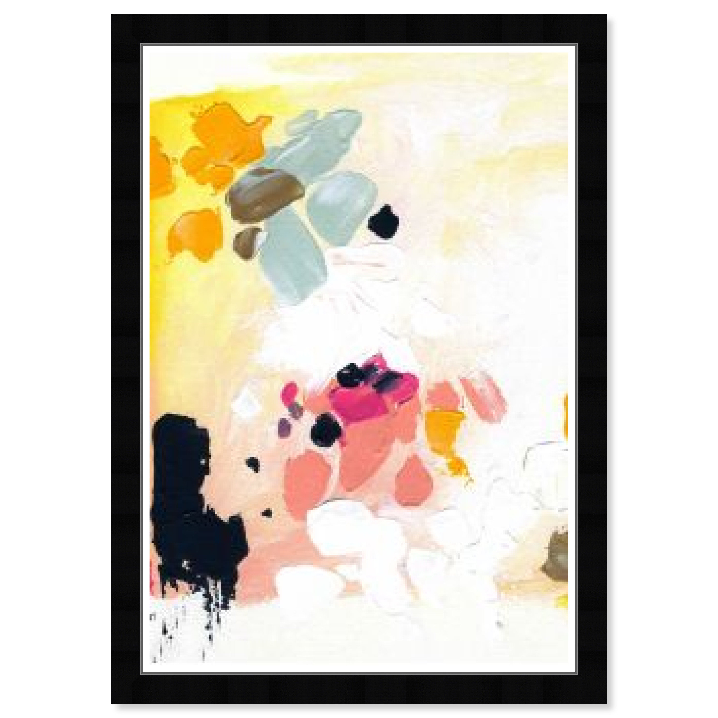 Ivy Bronx Abstract Happy Coincidence Modern White Paper Wall Art Print ...