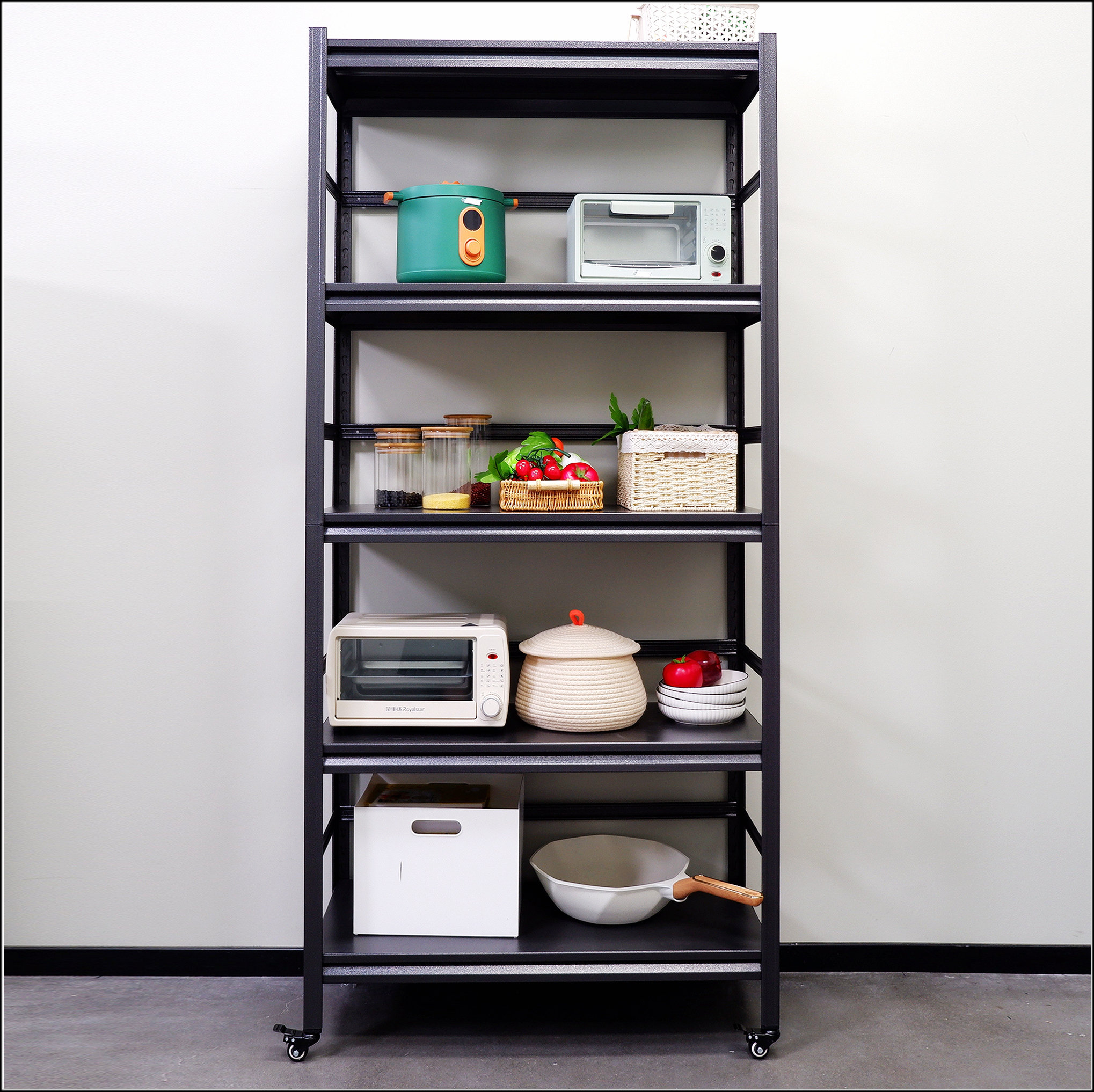 Rebrilliant 63"H Storage Shelves - Heavy Duty Metal Shelving Unit ...