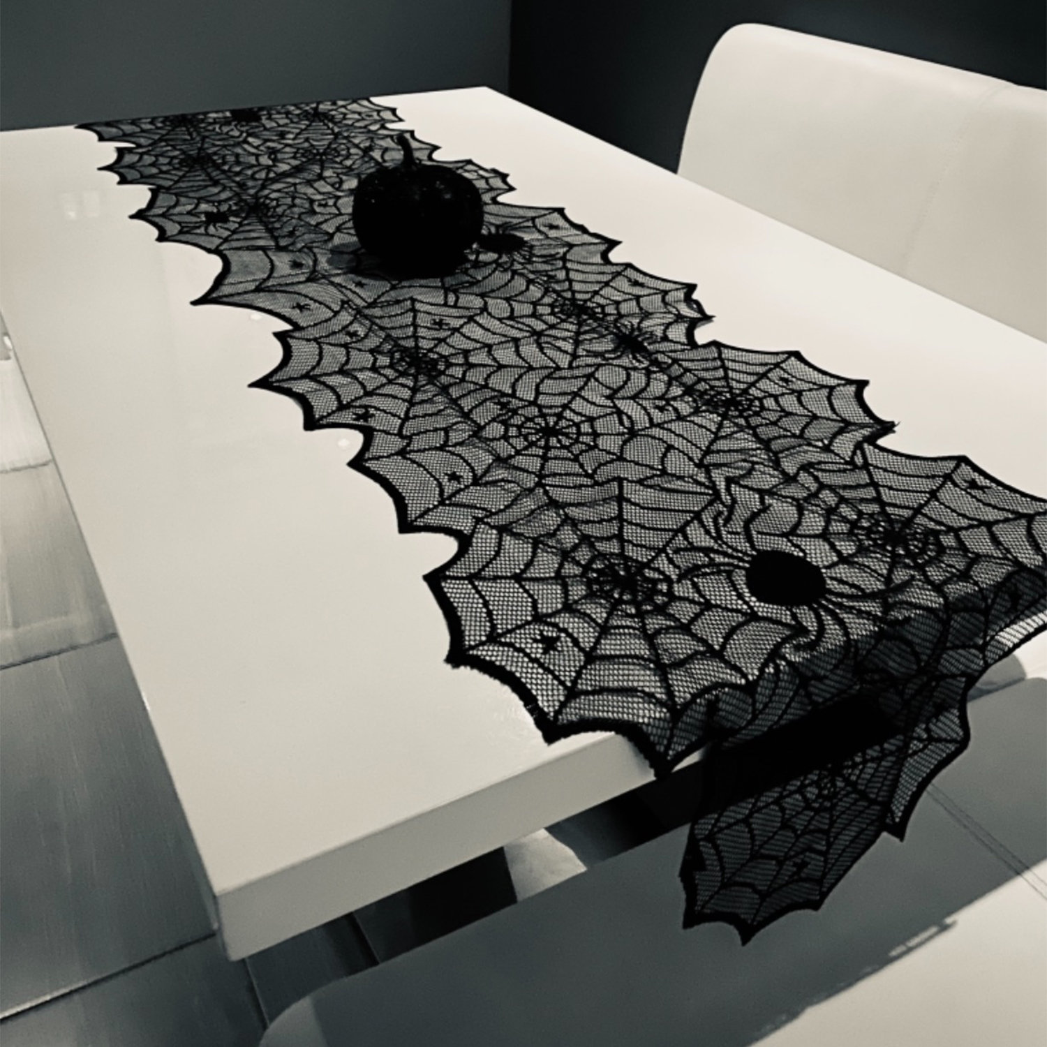 The Holiday Aisle® Jasmire Geometric Halloween Polyester Dining Linen ...