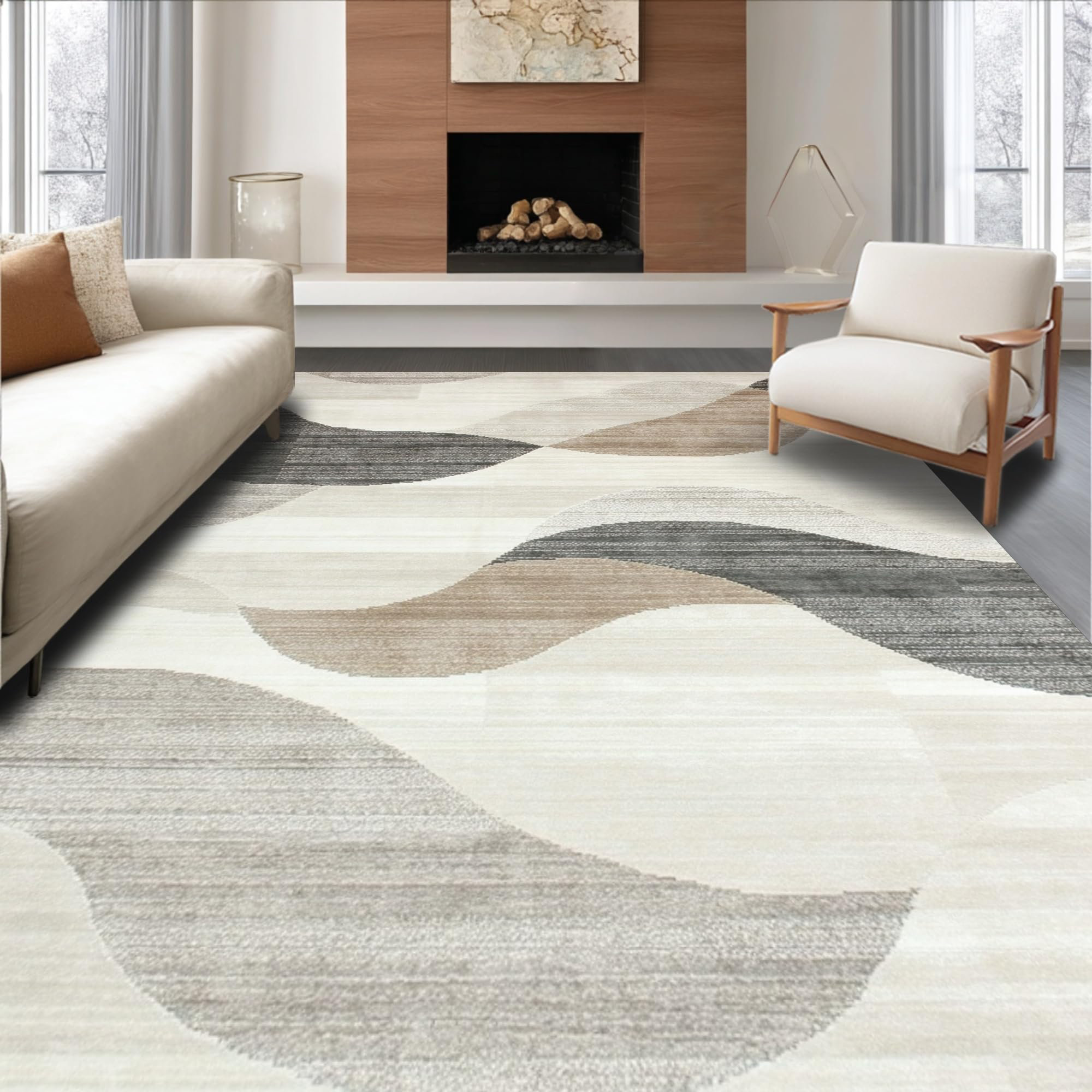 ODIKA Ultra Soft Area Rug, Non Slip, Stain Resistant, Washable Area ...