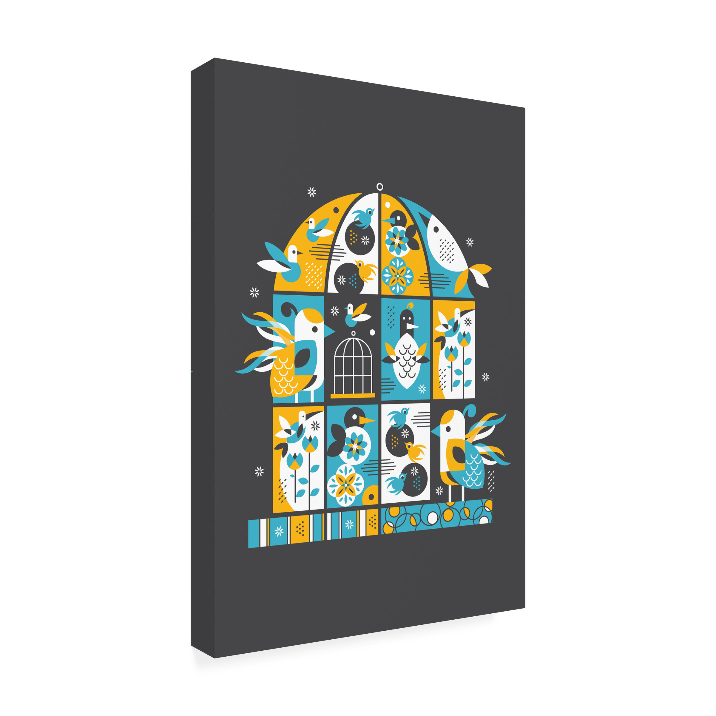 Winston Porter Birdcage On Canvas by Melissa Maxwell Canvas Art | Wayfair