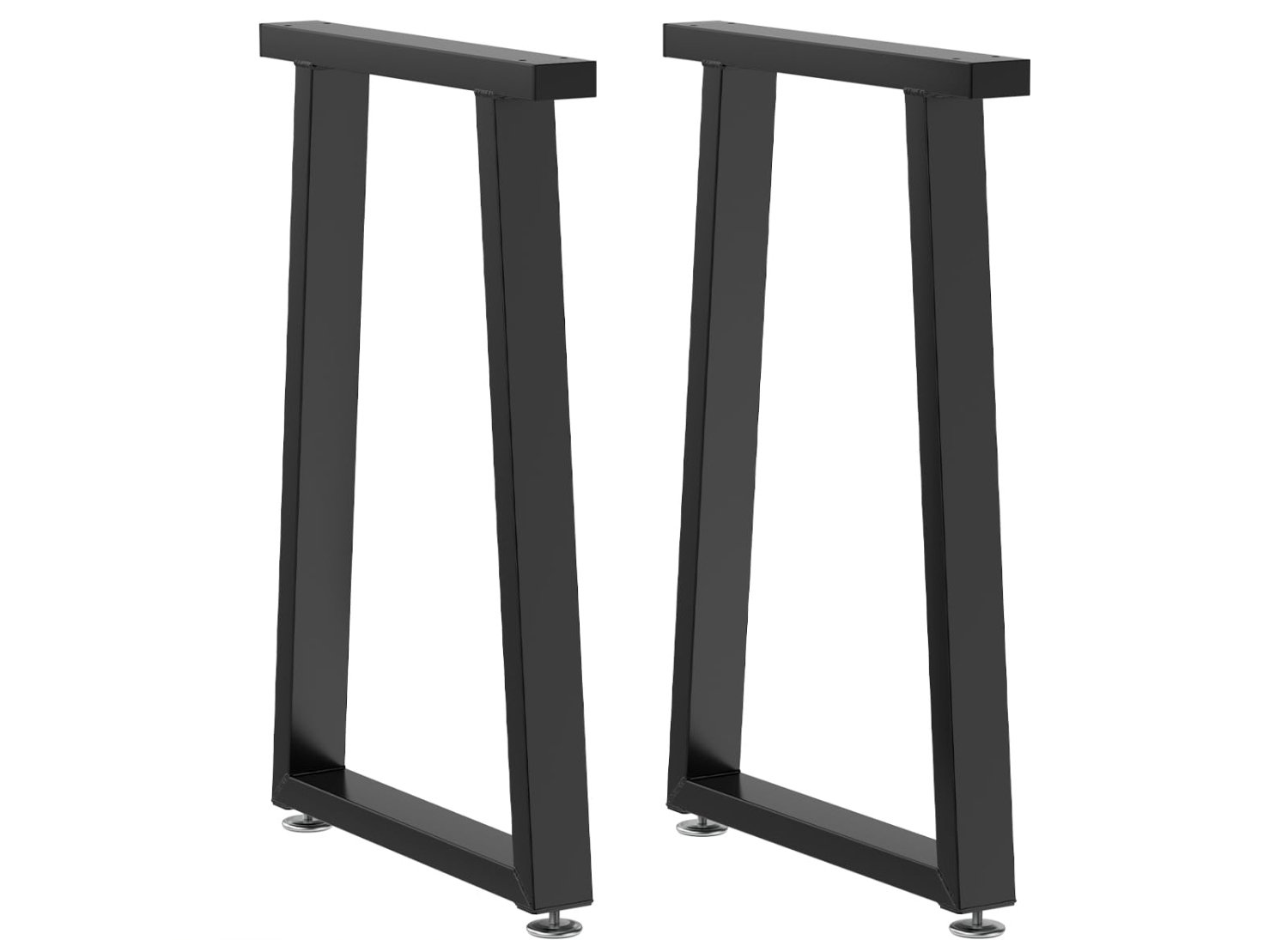 Symple Stuff Heavy Duty 28" Black Steel Metal Trapezoid Table Legs ...