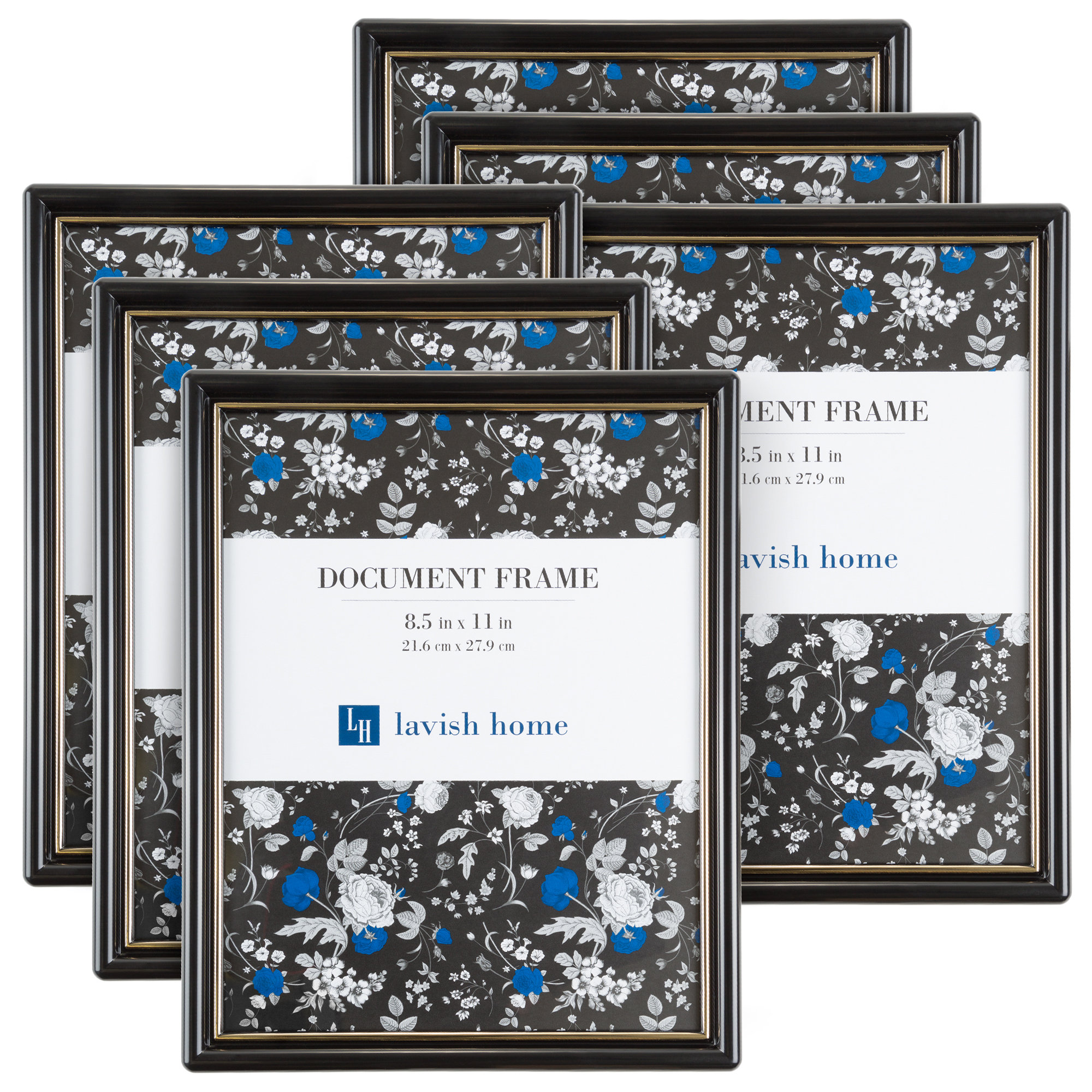 Alcott Hill 6 Piece Picture Frames - 8.5x11-Inch Document Frame Pack ...