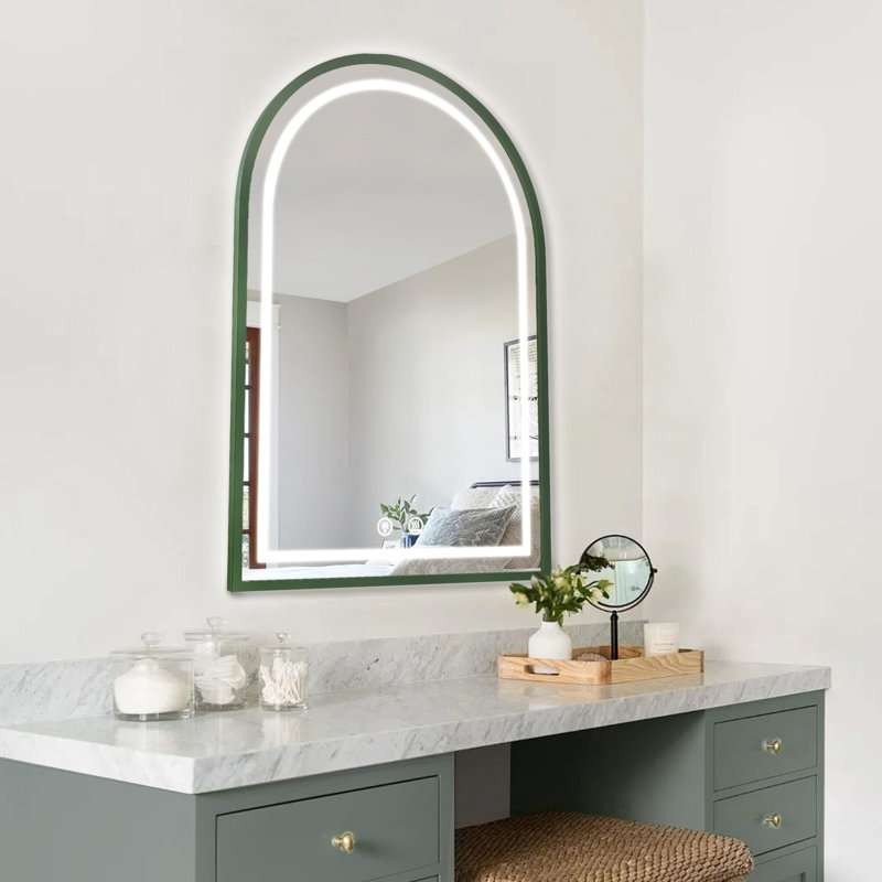 Wrought Studio™ Metal Arch Led Wall Mirror & Reviews | Wayfair