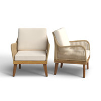 Winston Porter Varian Patio Chair with Cushions | Wayfair