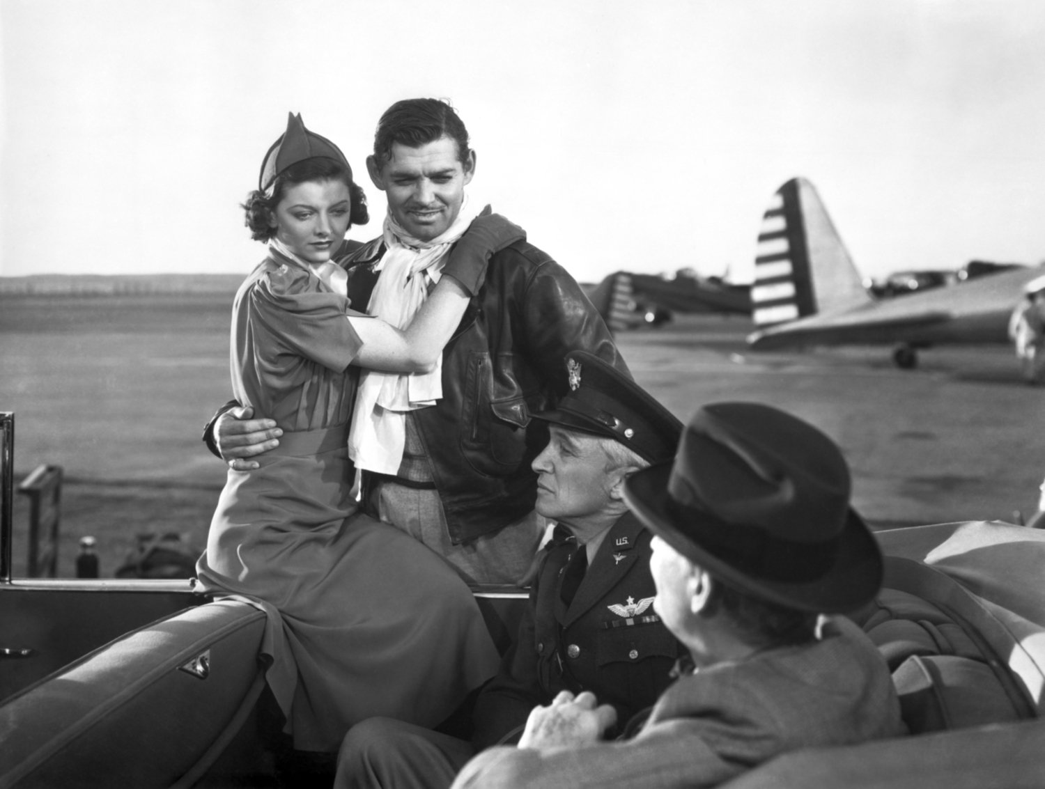 Globe Photos Entertainment Myrna Loy And Clark Gable In Test Pilot On ...