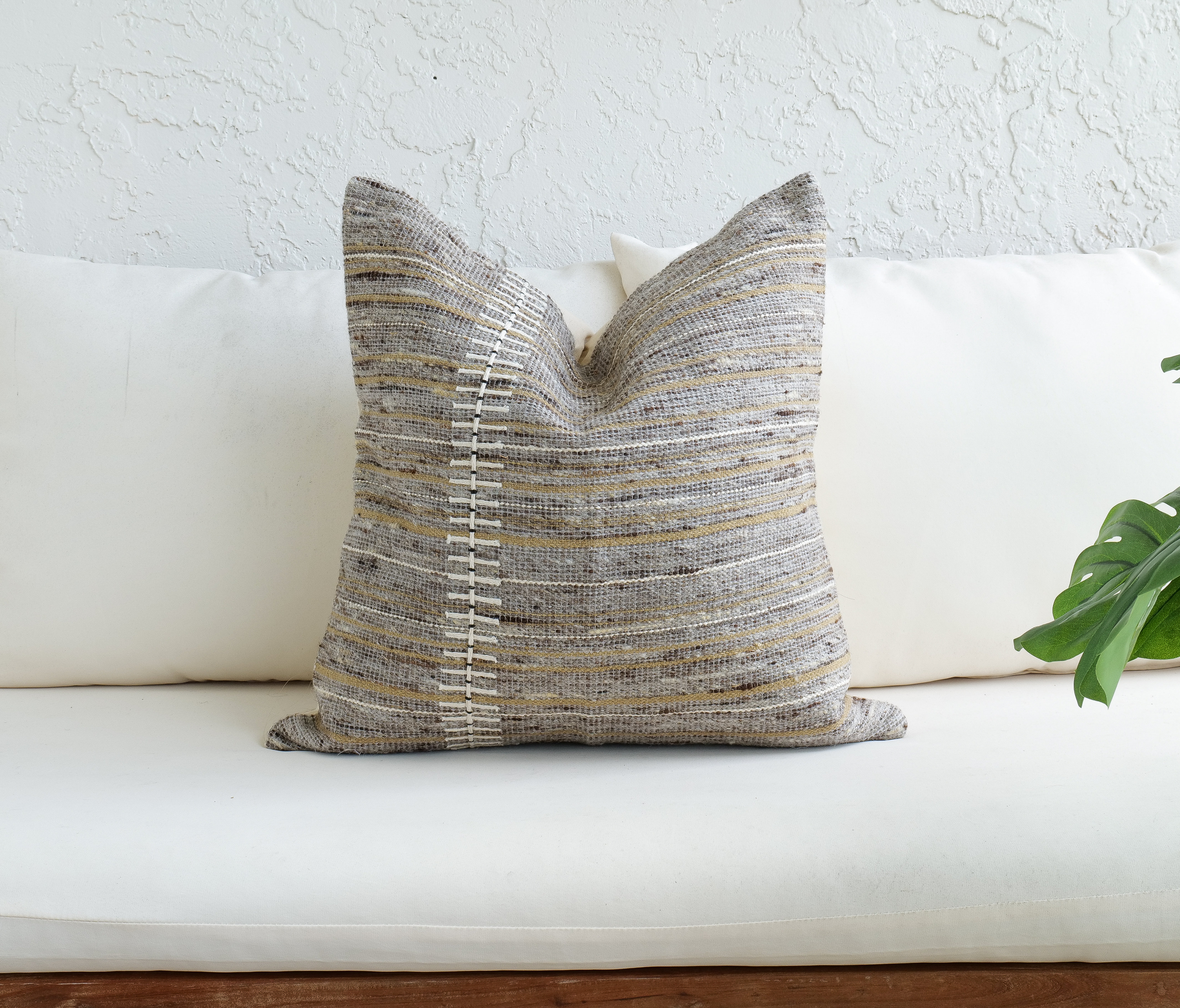 UrbanTroos Gray Textured Pillow | Wayfair