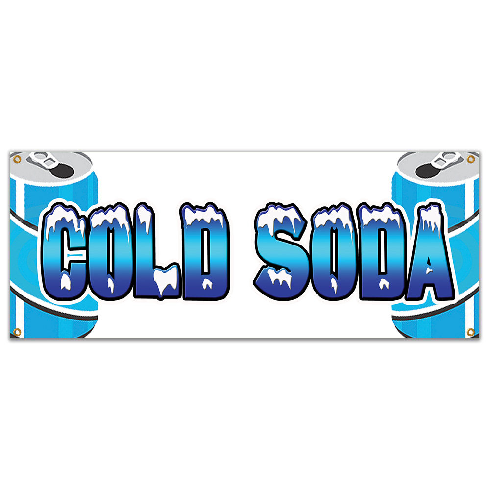 SignMission Cold Soda Banner Sign | Wayfair