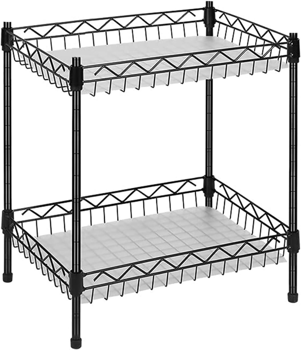Latitude Run® 2-tier Wire Shelving Unit With Baskets | Wayfair