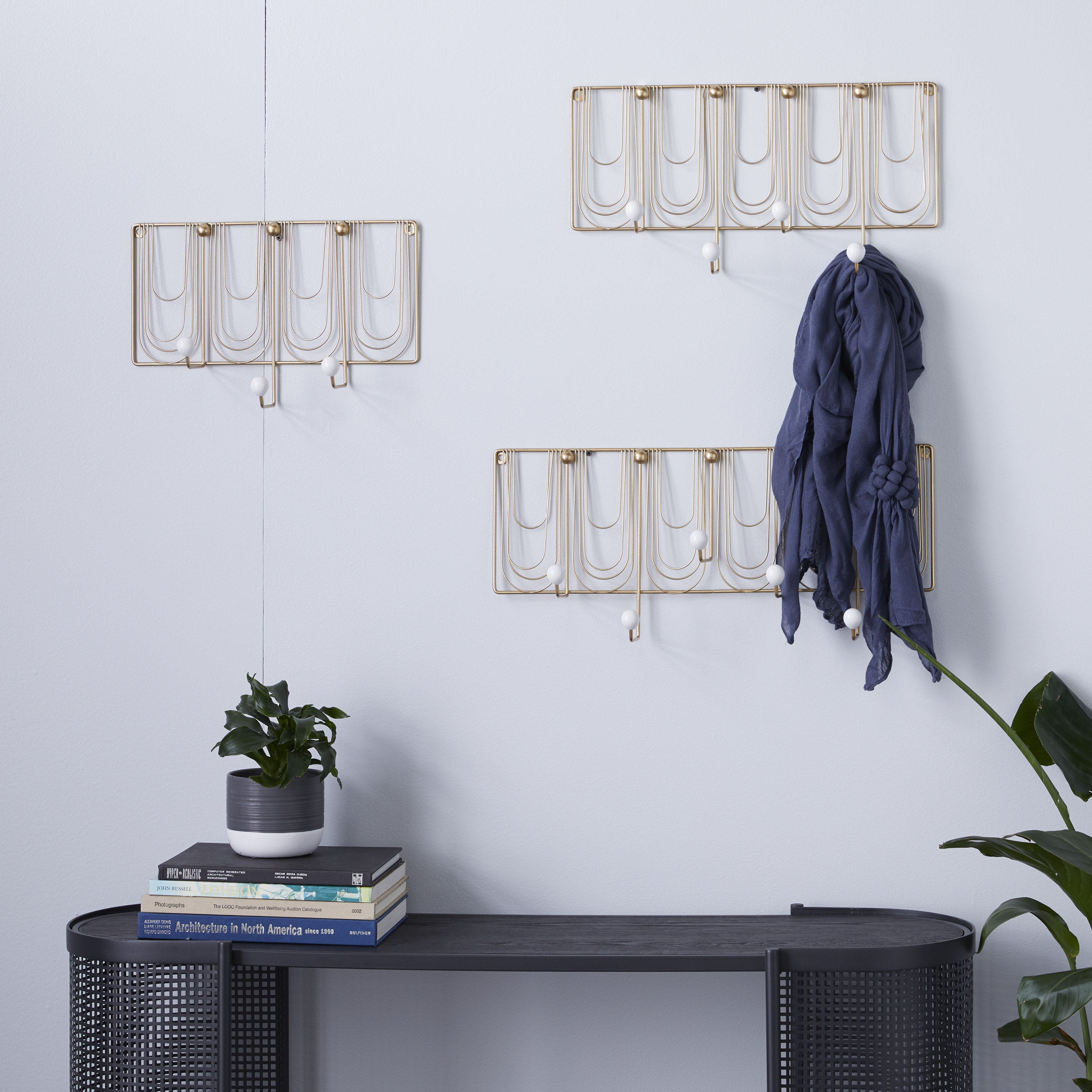 Mercer41 Acheritou Iron Wall 12 - Hook Wall Mounted Coat Rack & Reviews ...