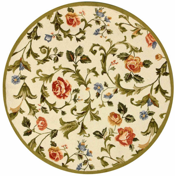 Lark Manor Hollander Floral Handmade Looped Wool Area Rug & Reviews ...