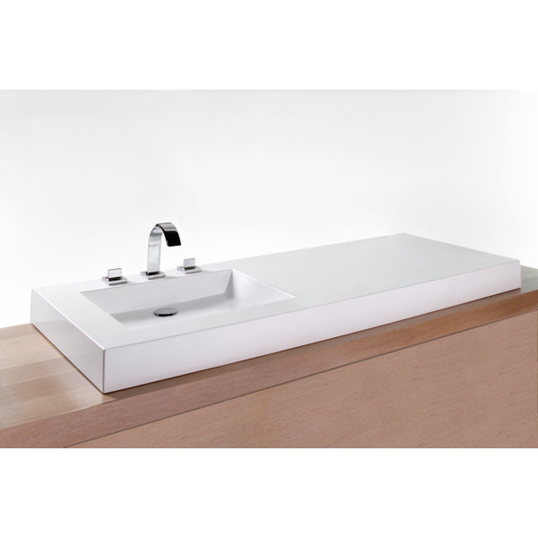 Wetstyle 60" Cube Collection Lavatory with Left Basin, 4" Height | Wayfair