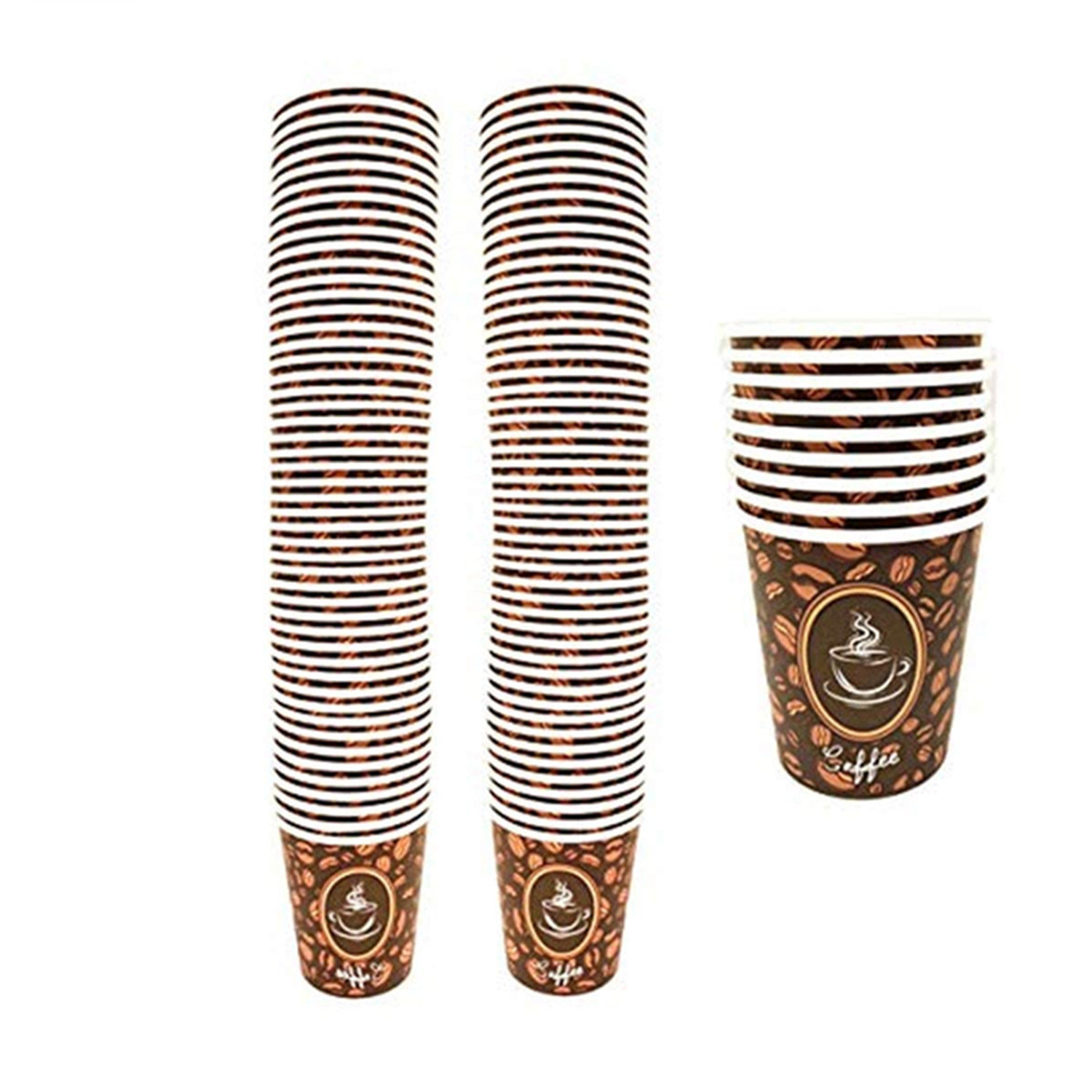 Tsyware 100 Pack Quality Disposable Paper Hot Coffee Cups, Perfect For ...