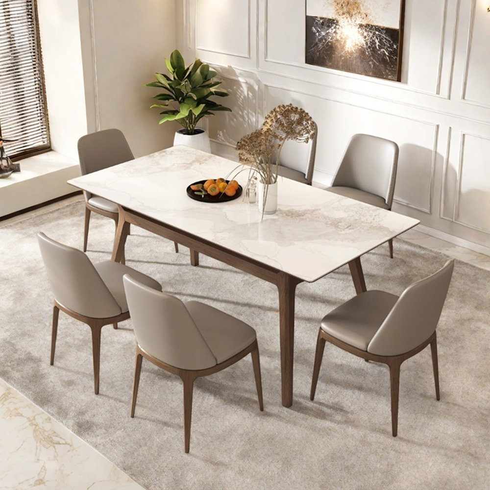 Elamer European modern minimalist dining table set | Wayfair