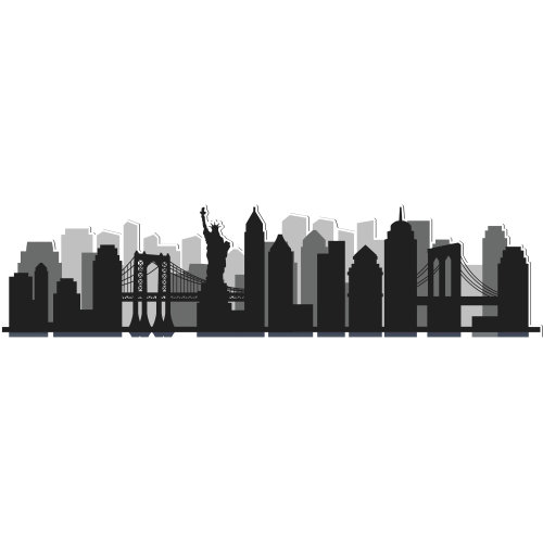 Wet Paint Printing SP13356 New York Skyline Silhouette Cardboard Cutout ...