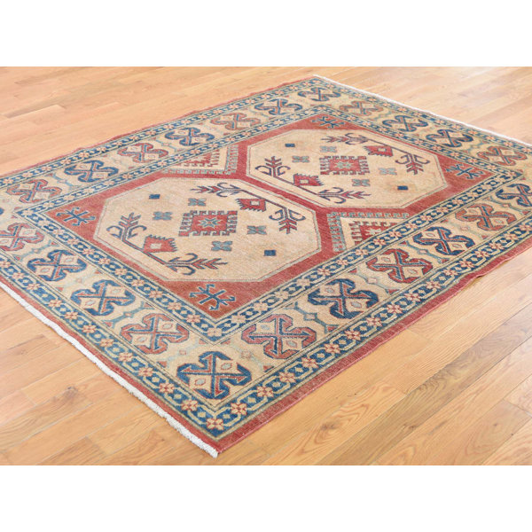 World Menagerie Tapis de zone en laine 5 pi 5 po x 6 pi 8 po noué la à ...