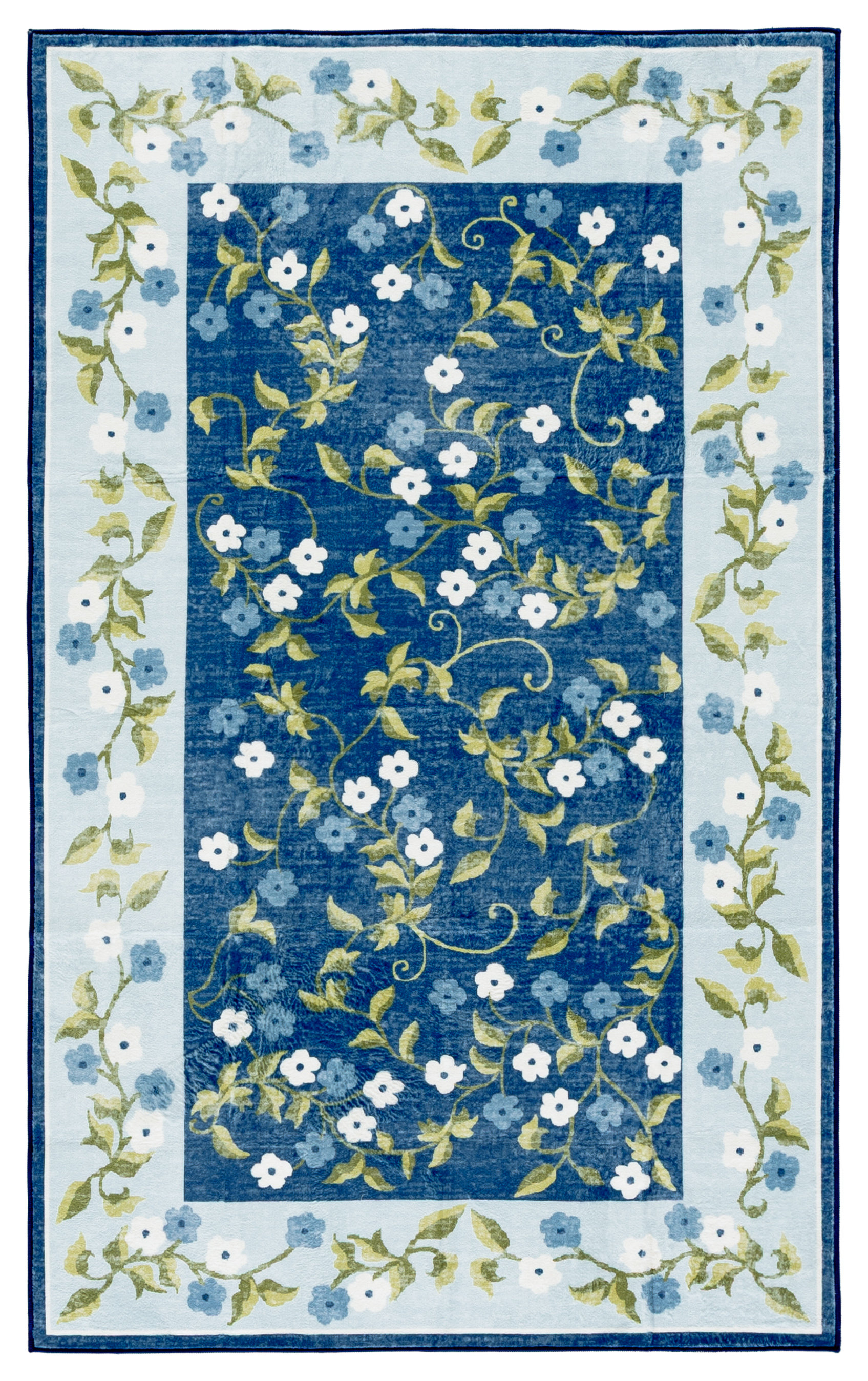Martha Stewart Rugs Msrw 195 Performance Machine Washable Floral Rug ...
