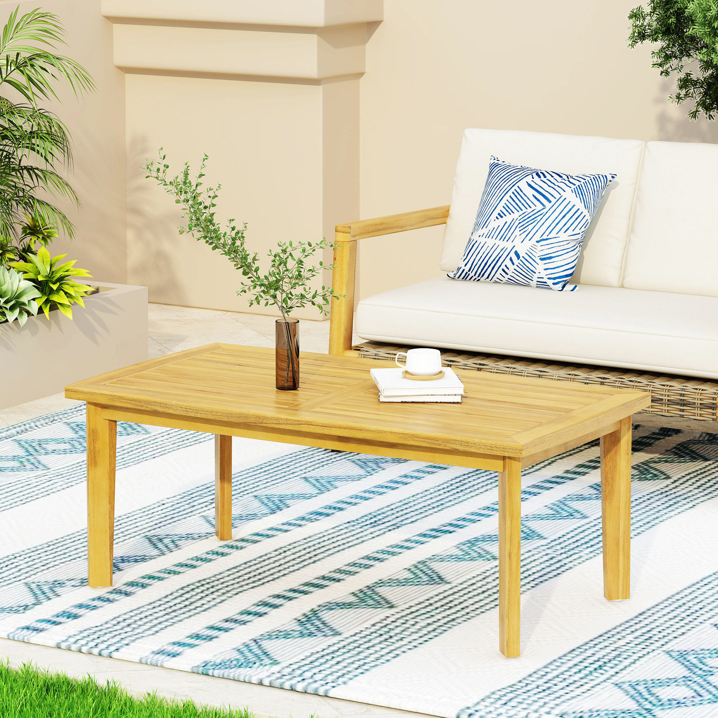 Red Barrel Studio Outdoor Rectangular Coffee Table - Wayfair Canada