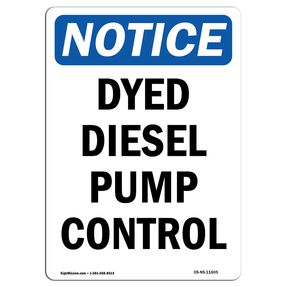 SignMission Dyed Diesel Pump Control Sign | Wayfair