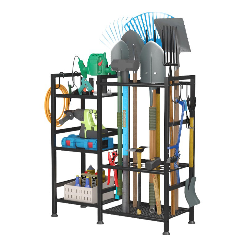 RILVIX 3-Tier Garden Tool Organizer, Heavy Duty Yard Tool Storage Rack ...