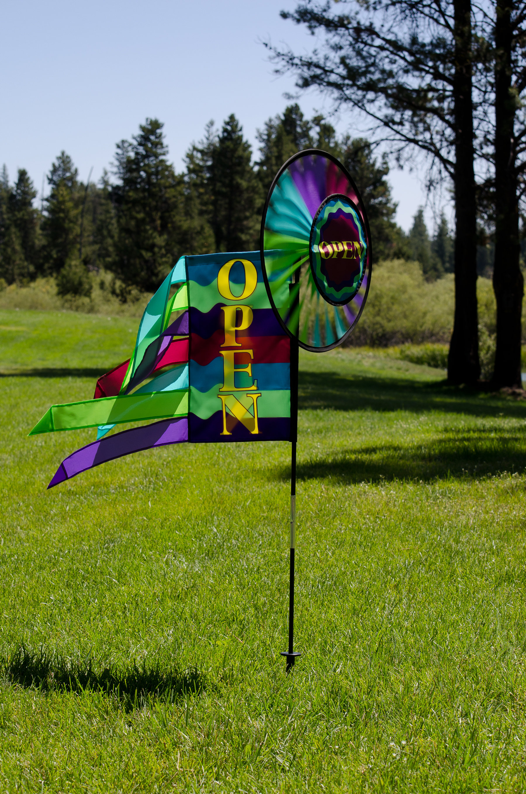 In The Breeze Open Sign Spinner and Flag Rotator | Wayfair