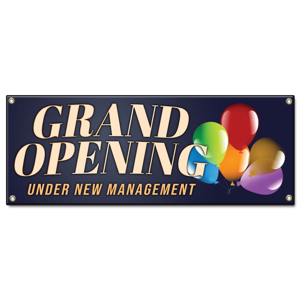 SignMission Grand Opening Under New Management 24" X 72" Banner | Wayfair