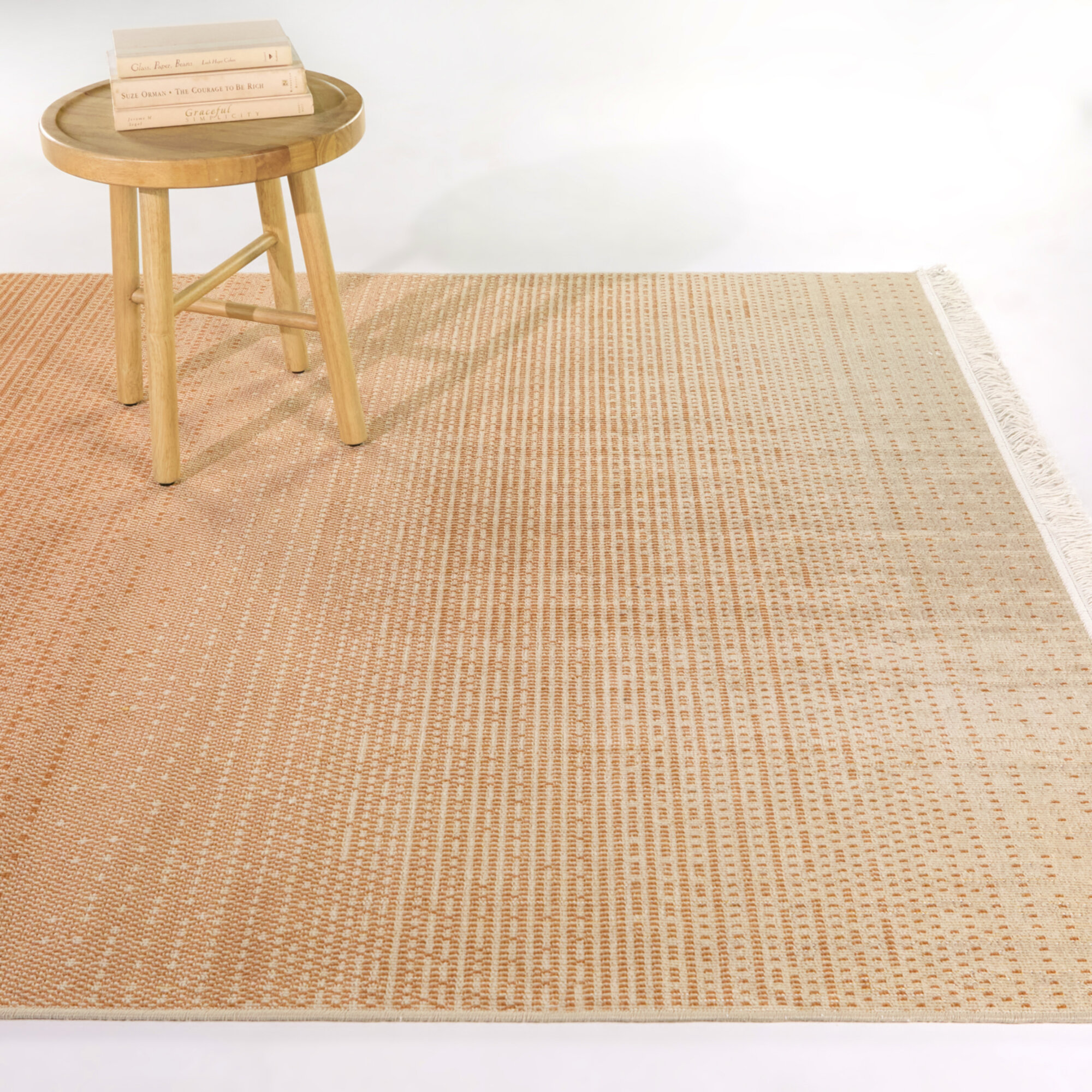 Dakota Fields Kentavis Orange Modern Gradient Area Rug | Wayfair