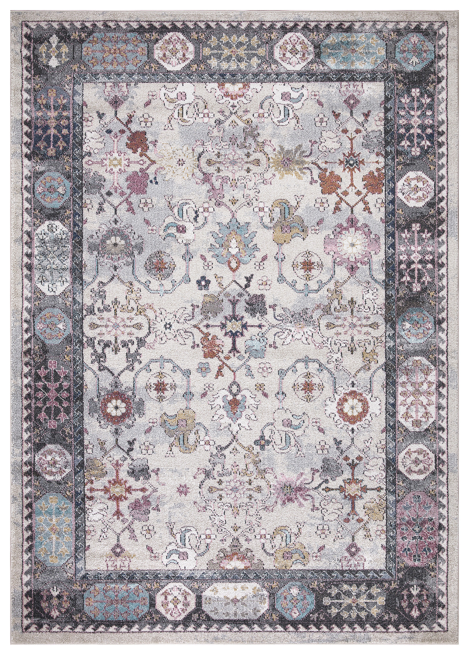 Bungalow Rose Gray Moroccan Worn/Fade Gray | Wayfair