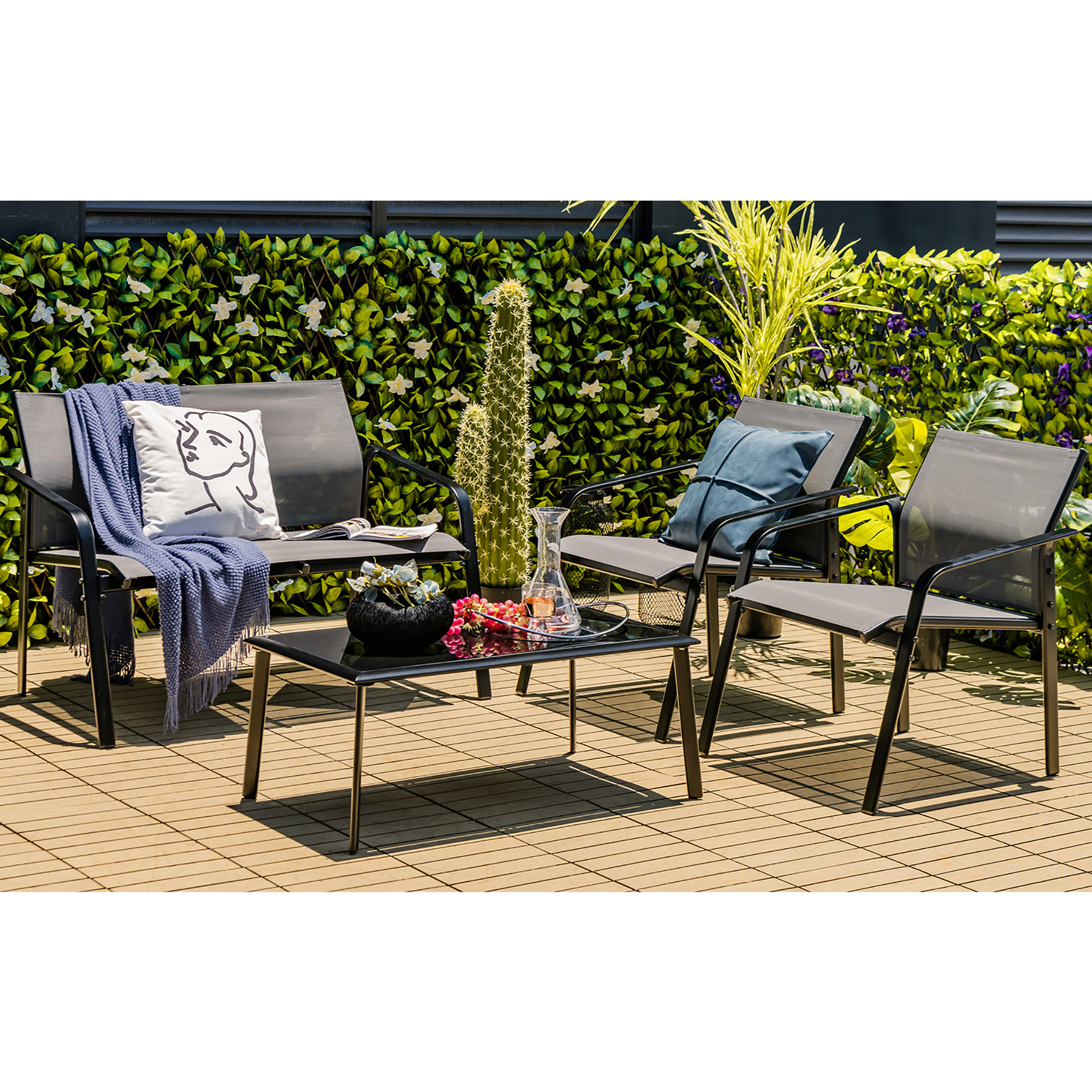Ebern Designs Filander 4 Piece Sofa Seating Group | Wayfair