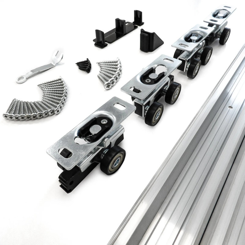Villar Home Designs Heavy Duty Sliding Bypass Door Hardware KIT Set 72 ...