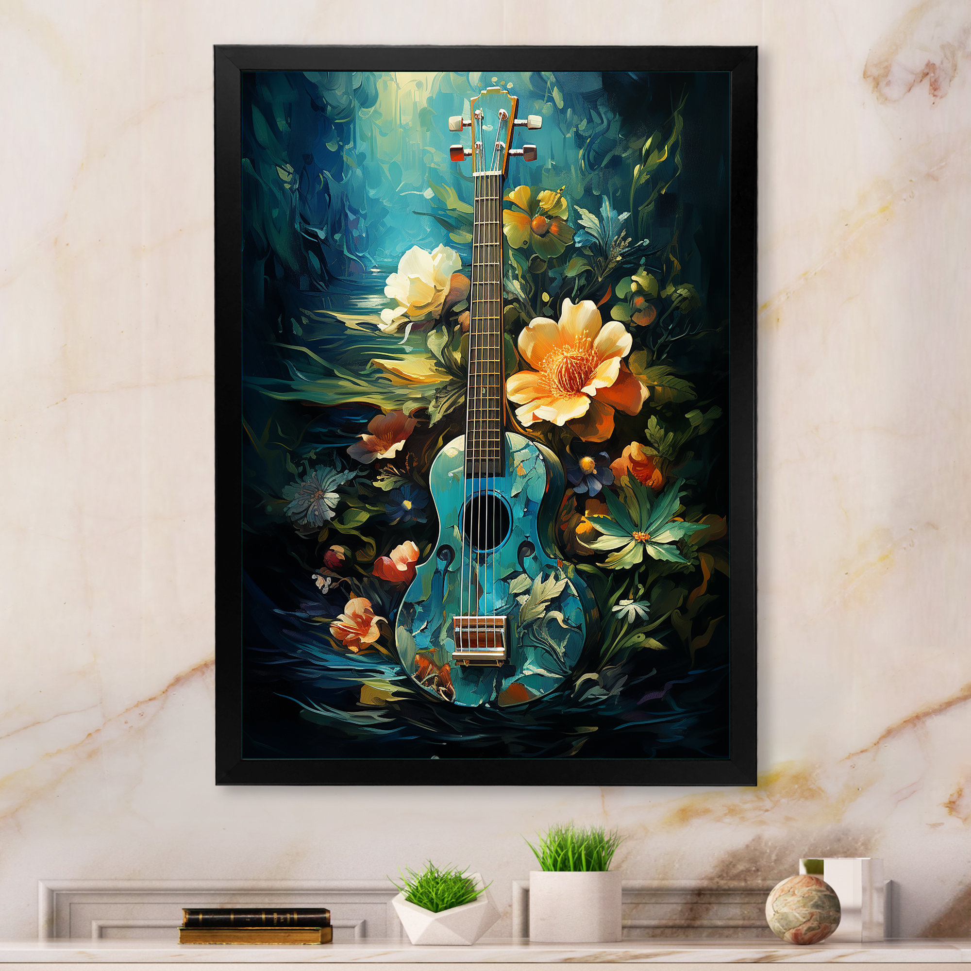 Winston Porter Tropical Guitar Music Euphonic I - Music Canvas Art ...
