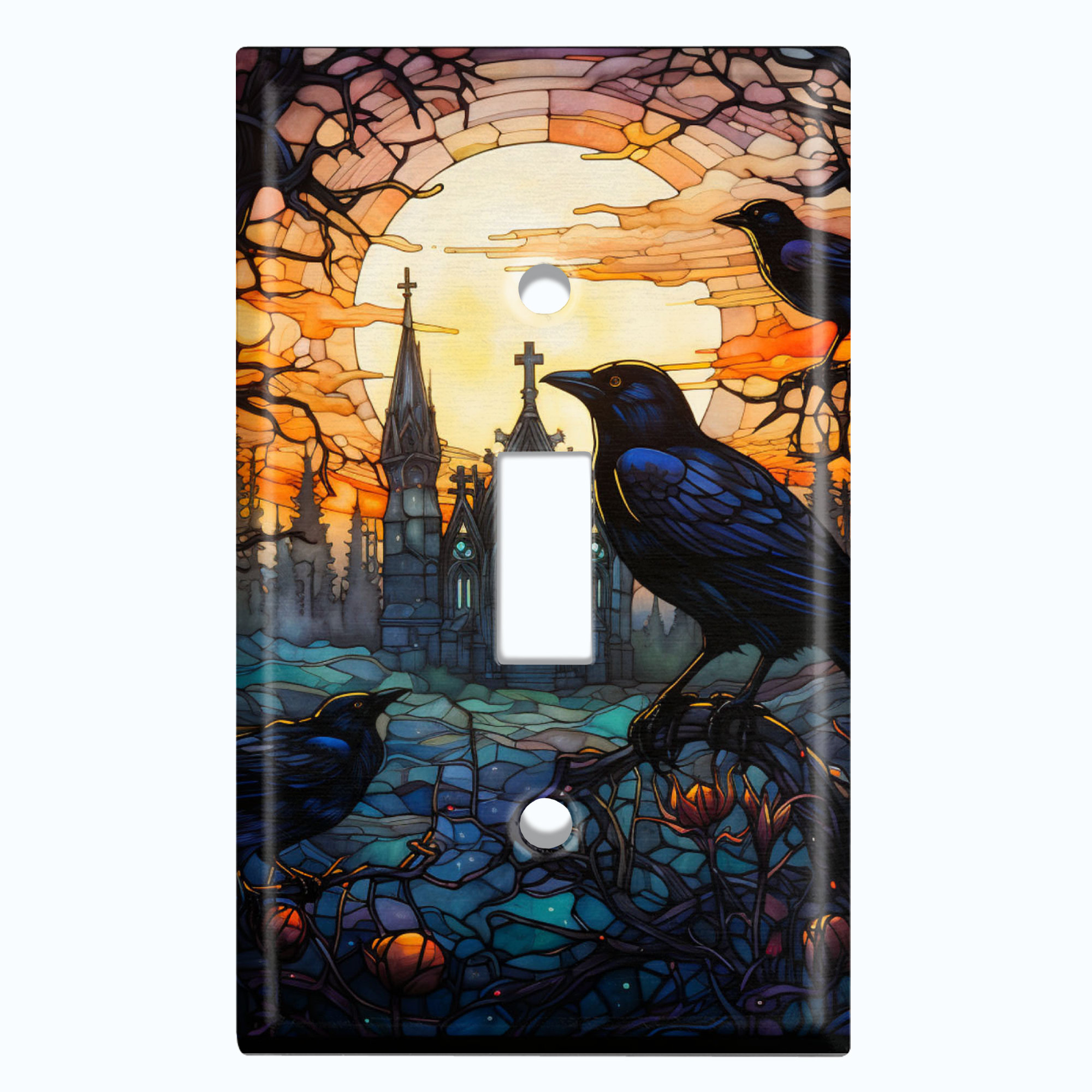 WorldAcc Halloween Spooky Church Raven Christmas Festive Tree Lights 1 ...