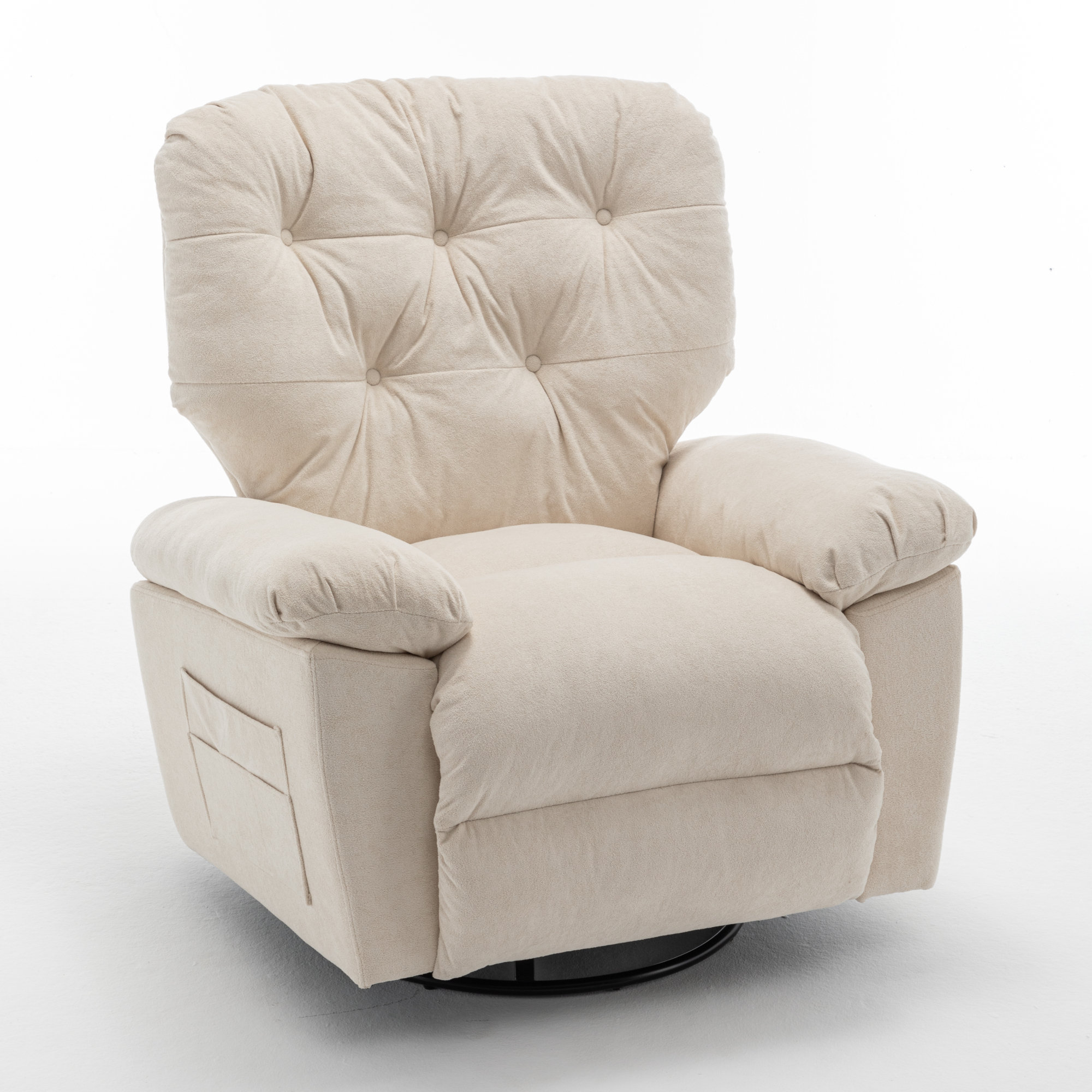 Hokku Designs Cozy beige recliner chair: soft artificial fleece ...